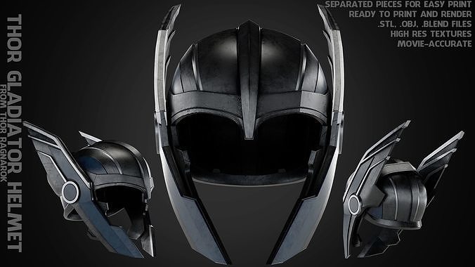 Thor Ragnarok Sakaarian Gladiator Helmet for Cosplay 3D model 3D ...