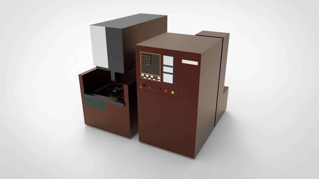 3D model EDM Wire Machine VR / AR / low-poly | CGTrader