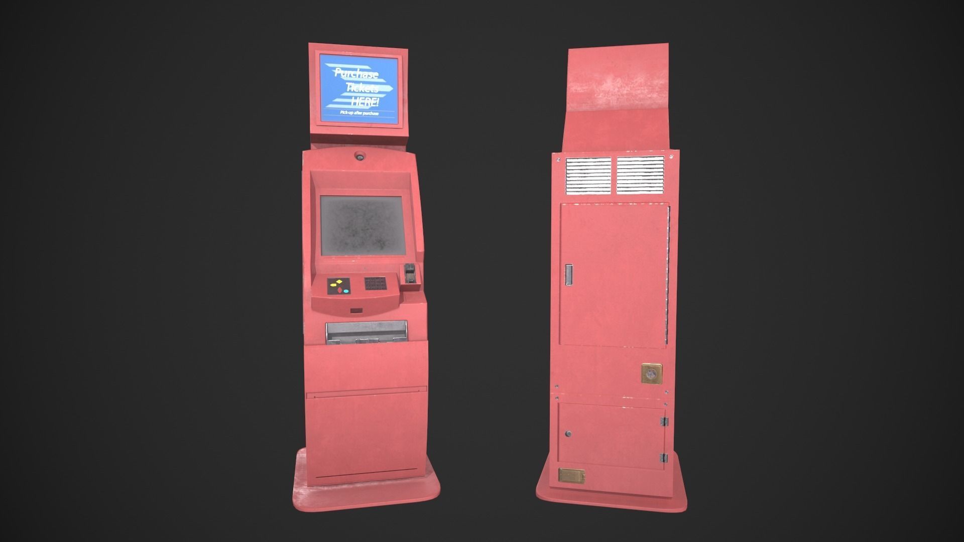 3D model Ticket Machine Terminal VR / AR / low-poly | CGTrader