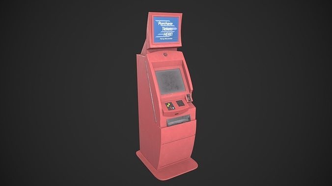 3D model Ticket Machine Terminal VR / AR / low-poly | CGTrader