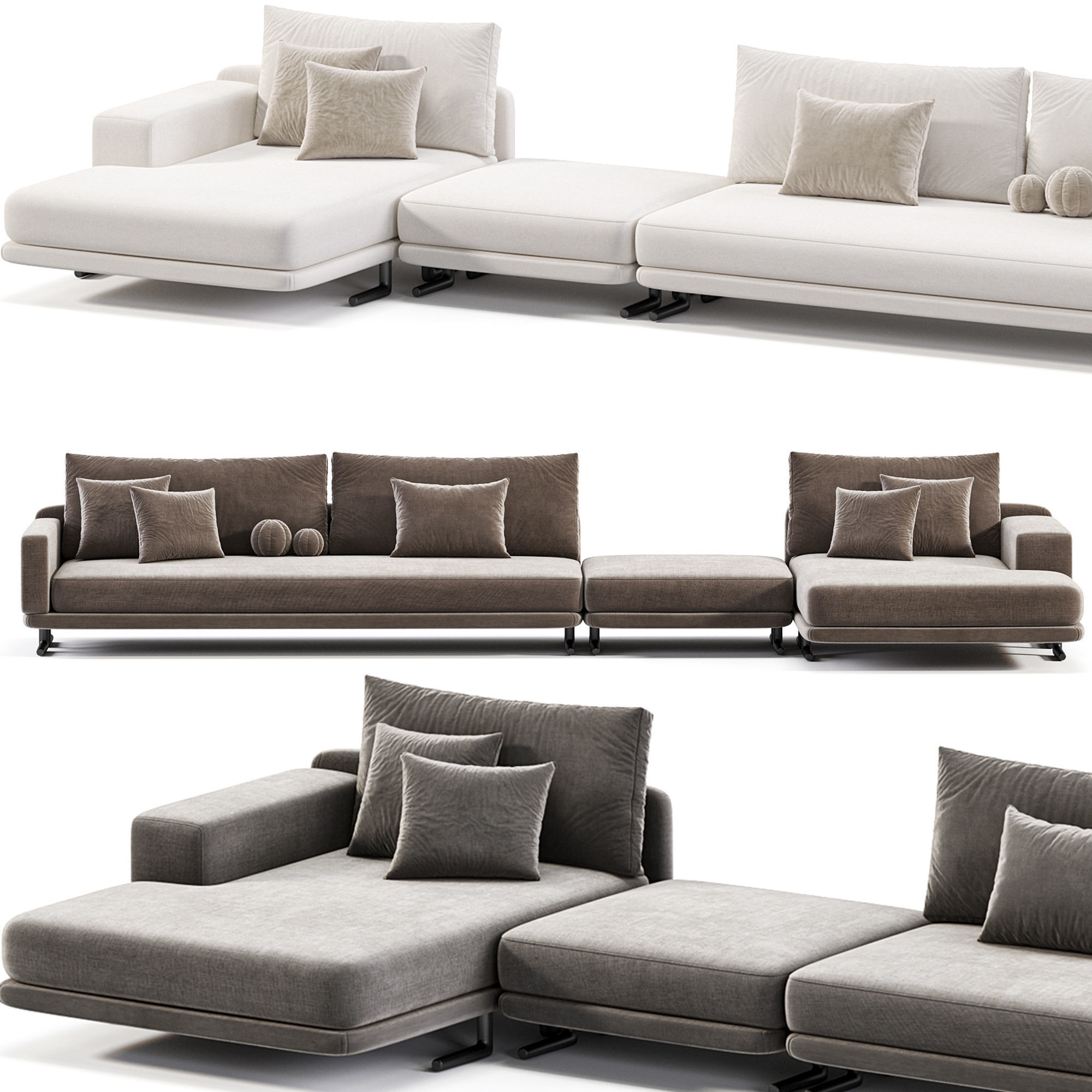 Poliform Mondrian Sofa free 3D model | CGTrader