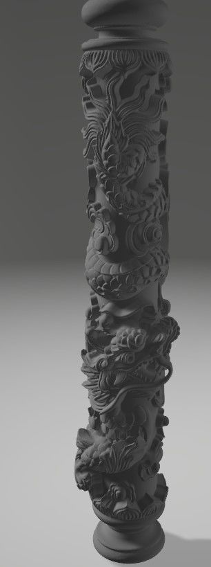 DRAGON COLUMN 3D model 3D printable | CGTrader