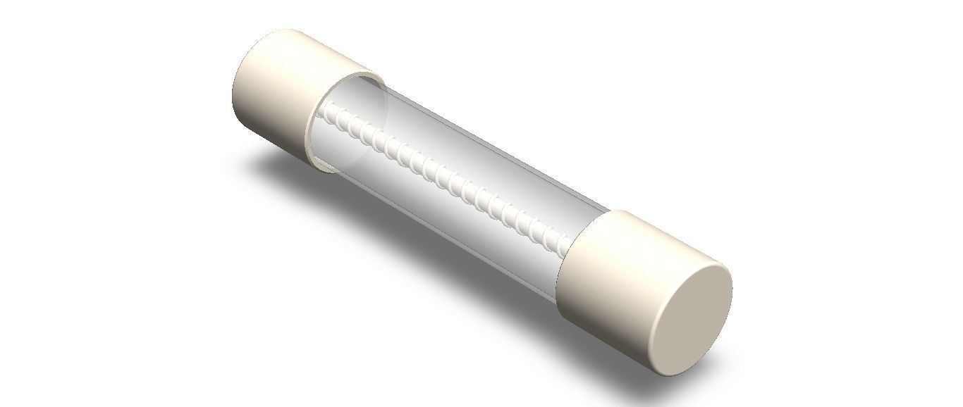 Time Lag Glass Tube Fuse 15A 3D model rigged | CGTrader