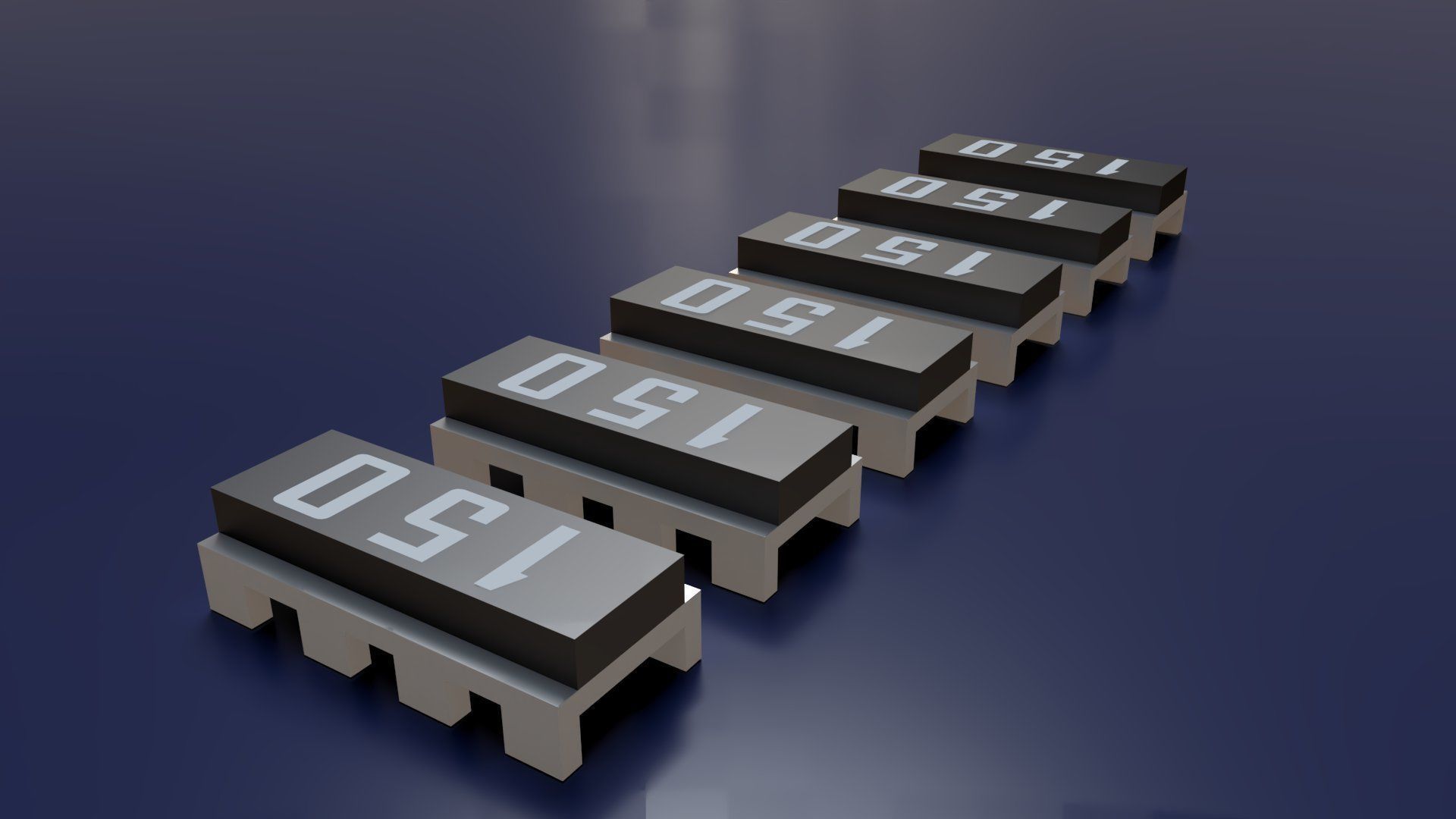 3D model 8 Pin Transistor Computer Chip VR / AR / low-poly | CGTrader