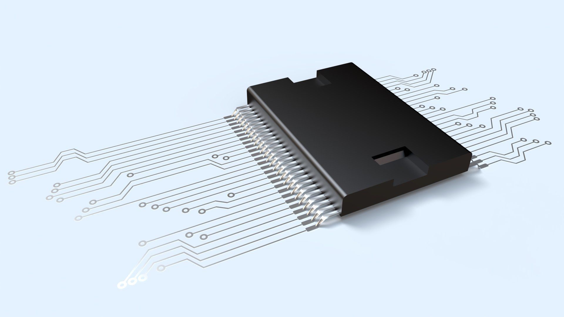 3D model DIP-52 or SOIC Surface Mounted Integrated Circuit Chip VR / AR ...