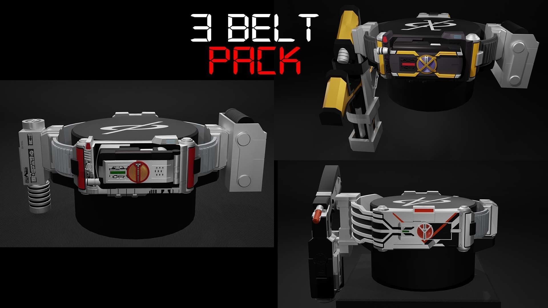 3 Packs belt Kamen rider Faiz Kaixa Delta 3D model | CGTrader