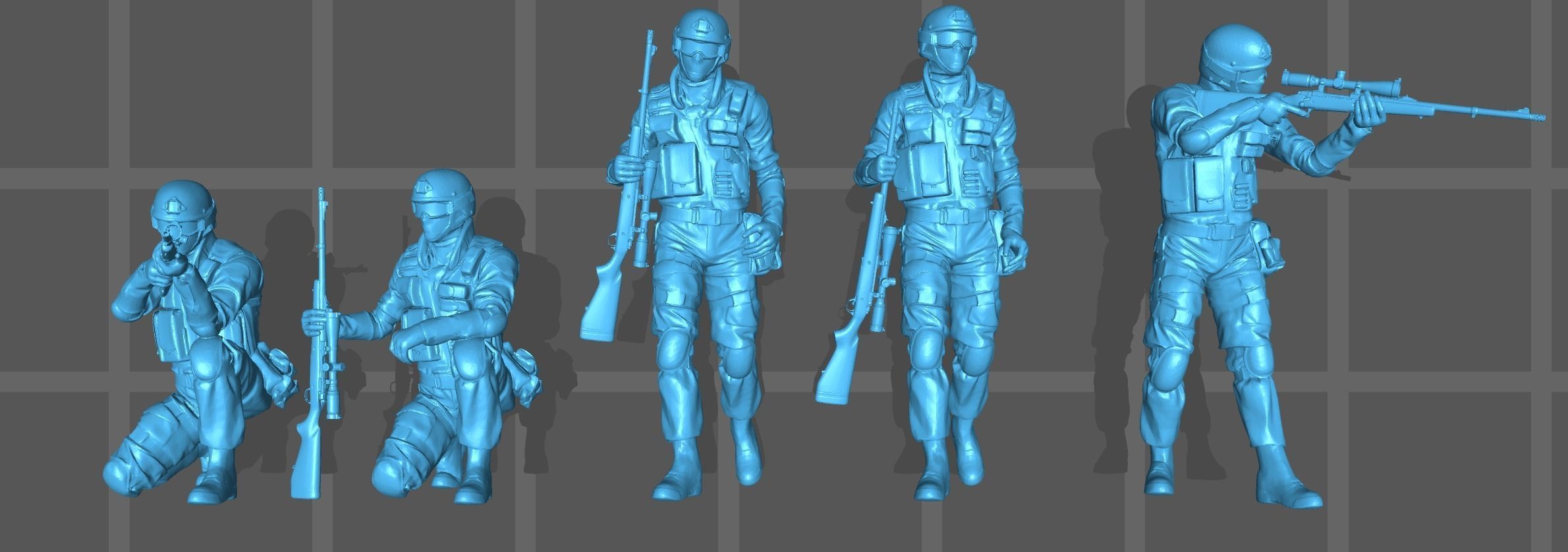 Special forces soldiers armed police soldiers special police 3D model ...