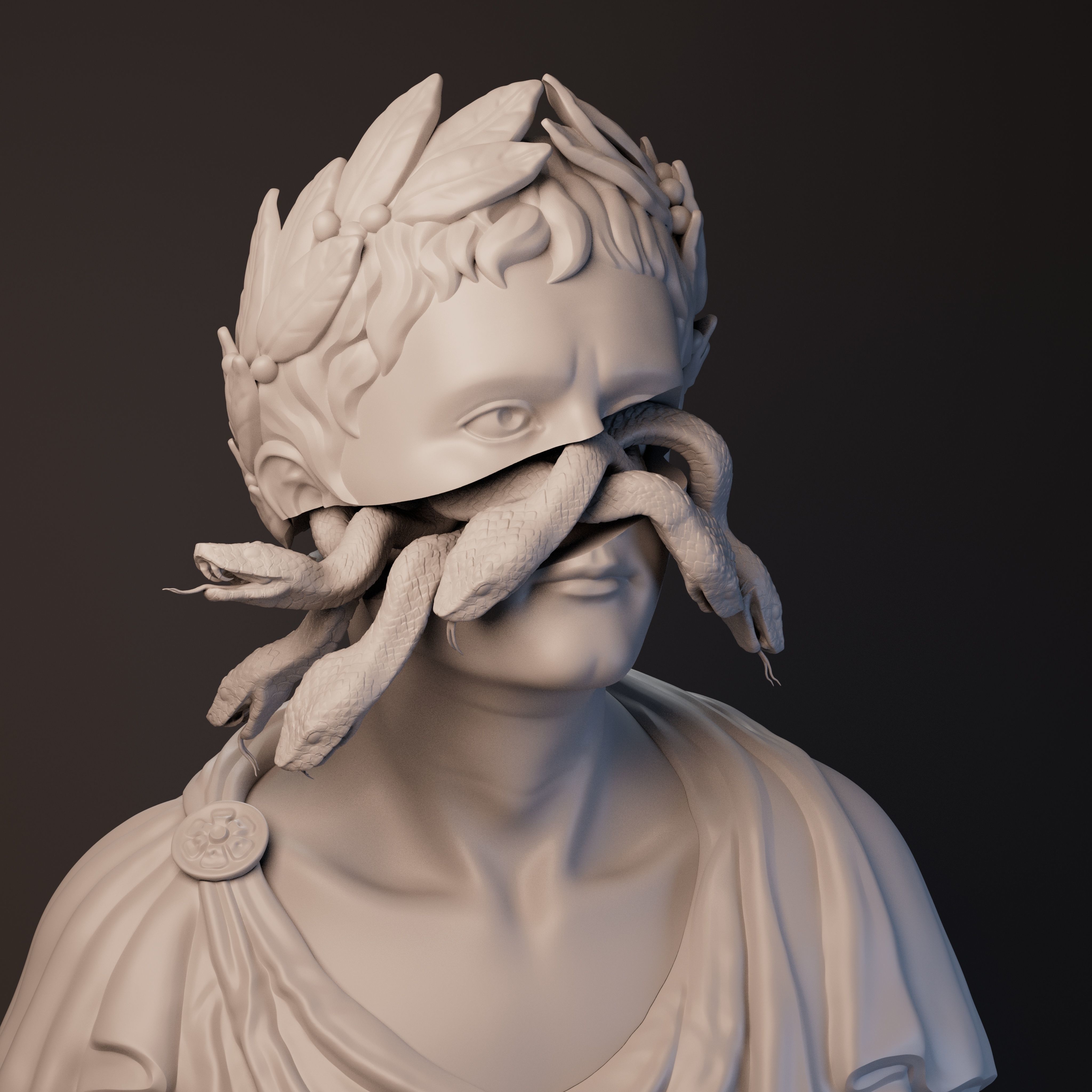 Caesar Augustus Printable Bust 3D model 3D printable | CGTrader