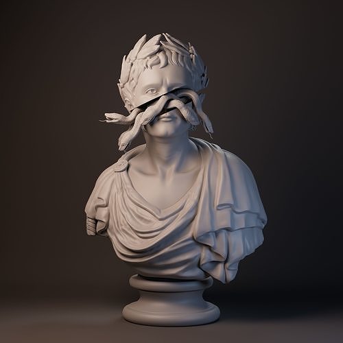 Caesar Augustus Printable Bust 3D model 3D printable | CGTrader