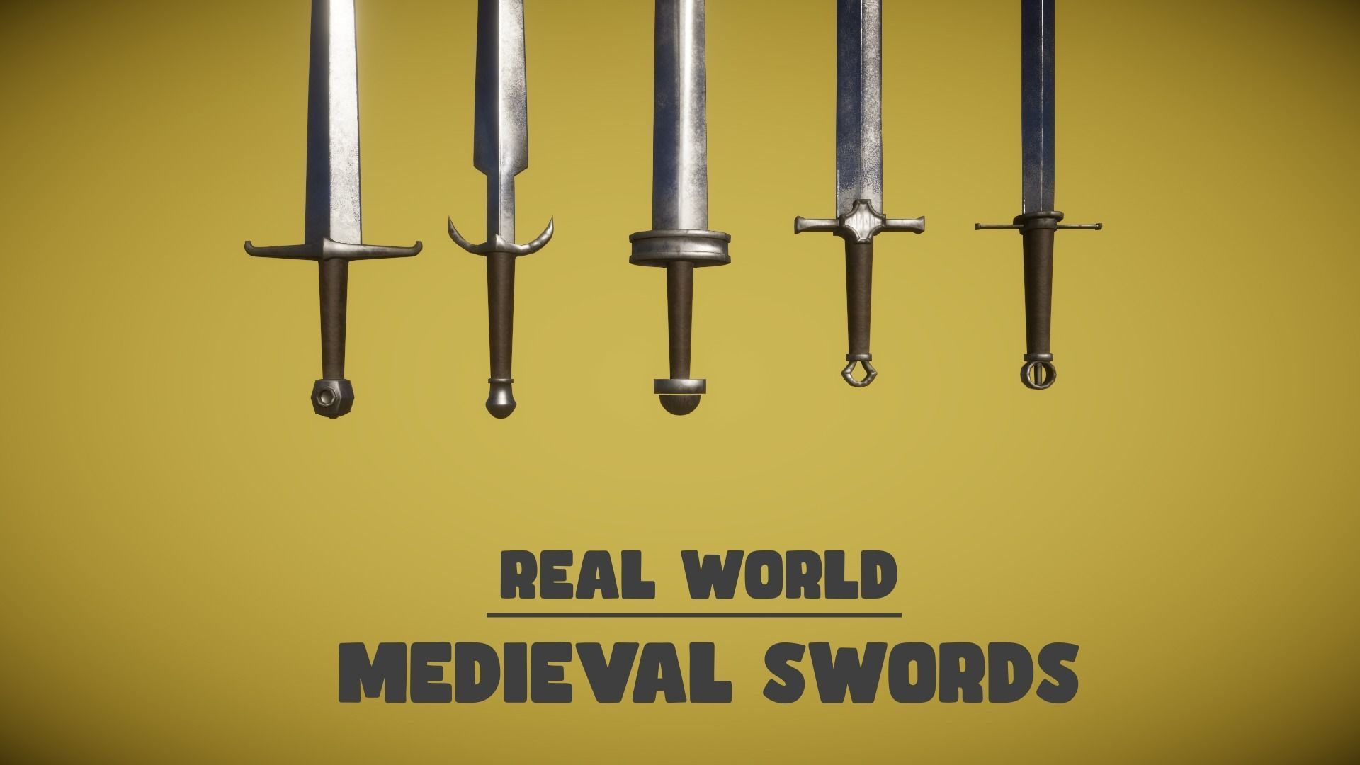 3D model Real World - Medieval Swords VR / AR / low-poly | CGTrader