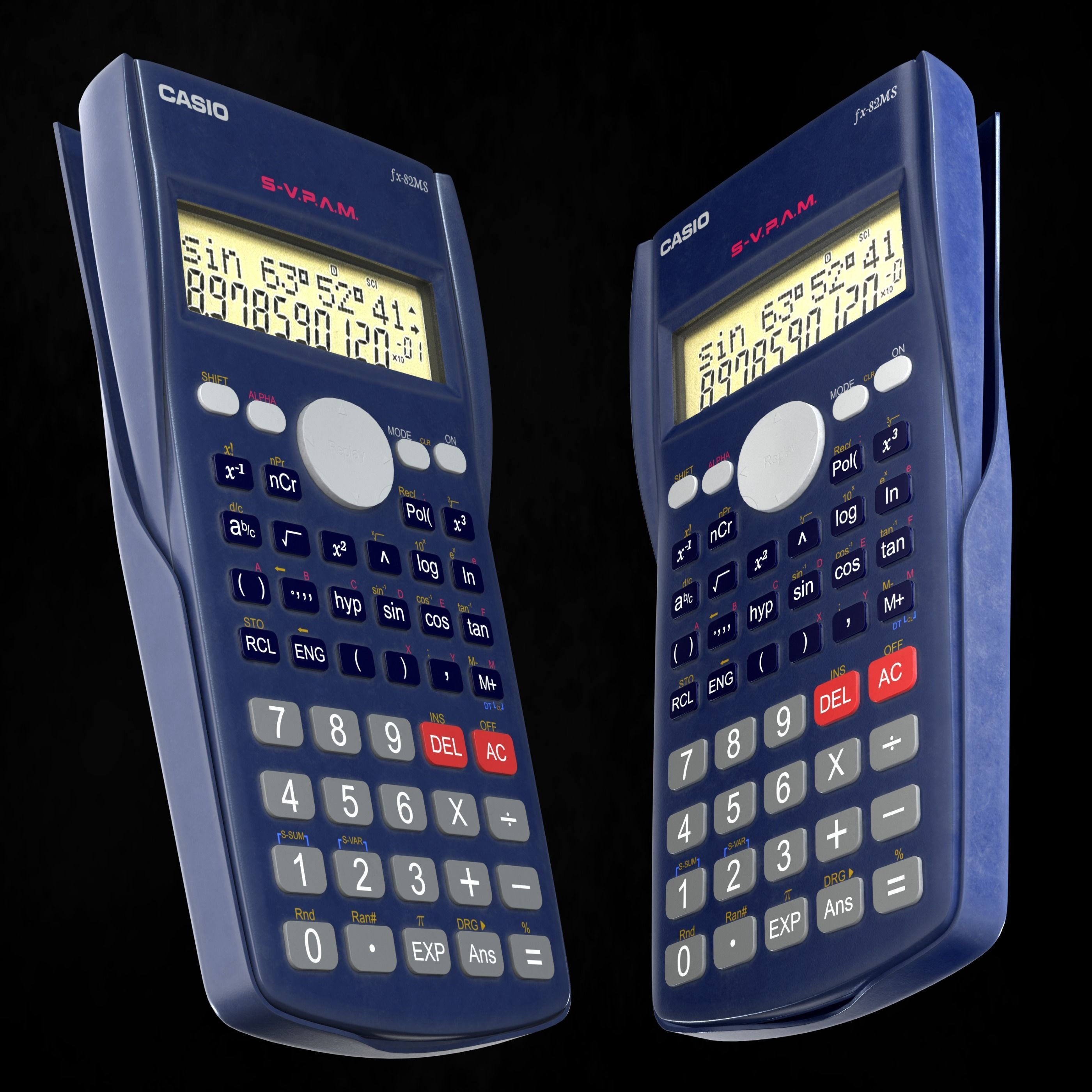 Casio Scientific Calculator FX-82MS 3D model | CGTrader