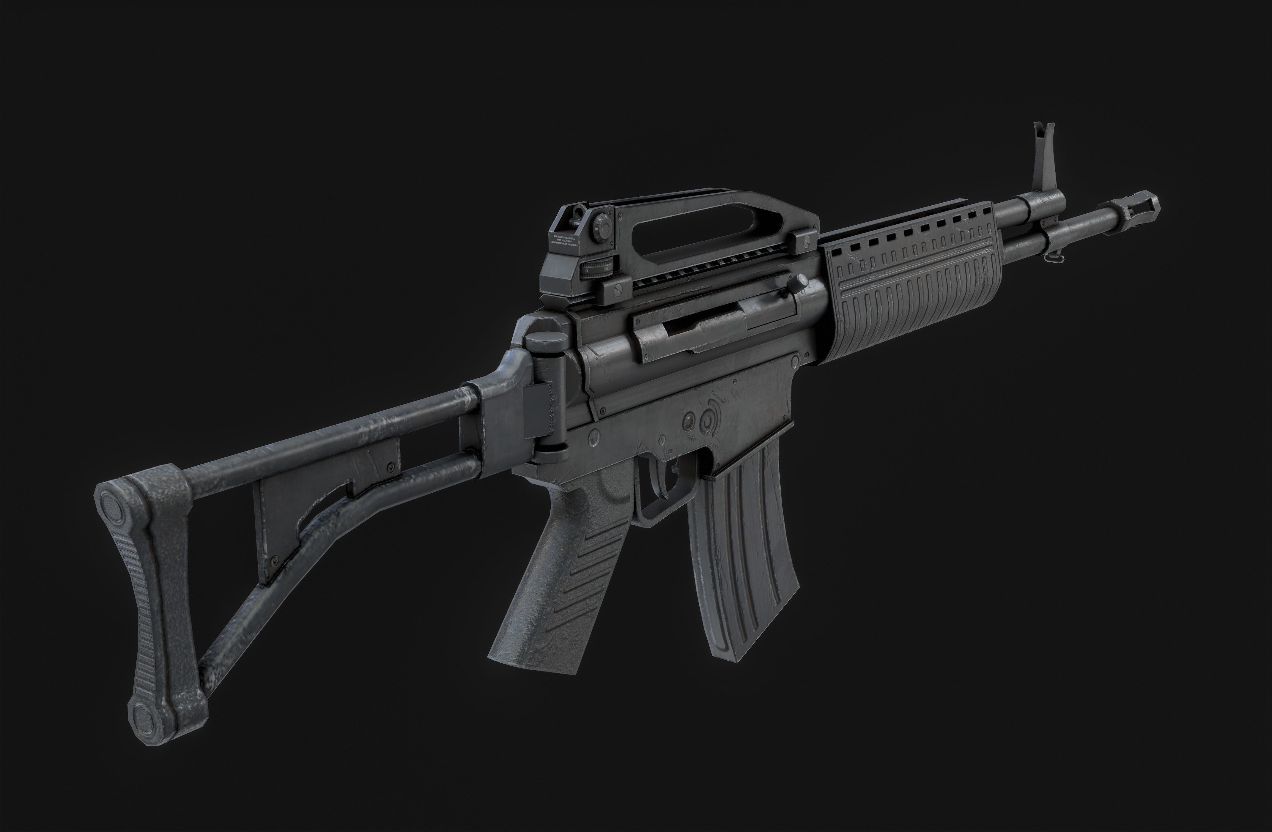 3D model Pindad SS2 Assault Rifle VR / AR / low-poly | CGTrader
