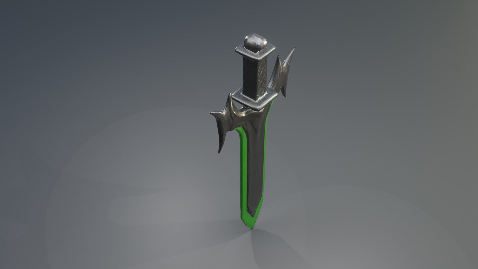 3D model green sword stylized VR / AR / low-poly | CGTrader