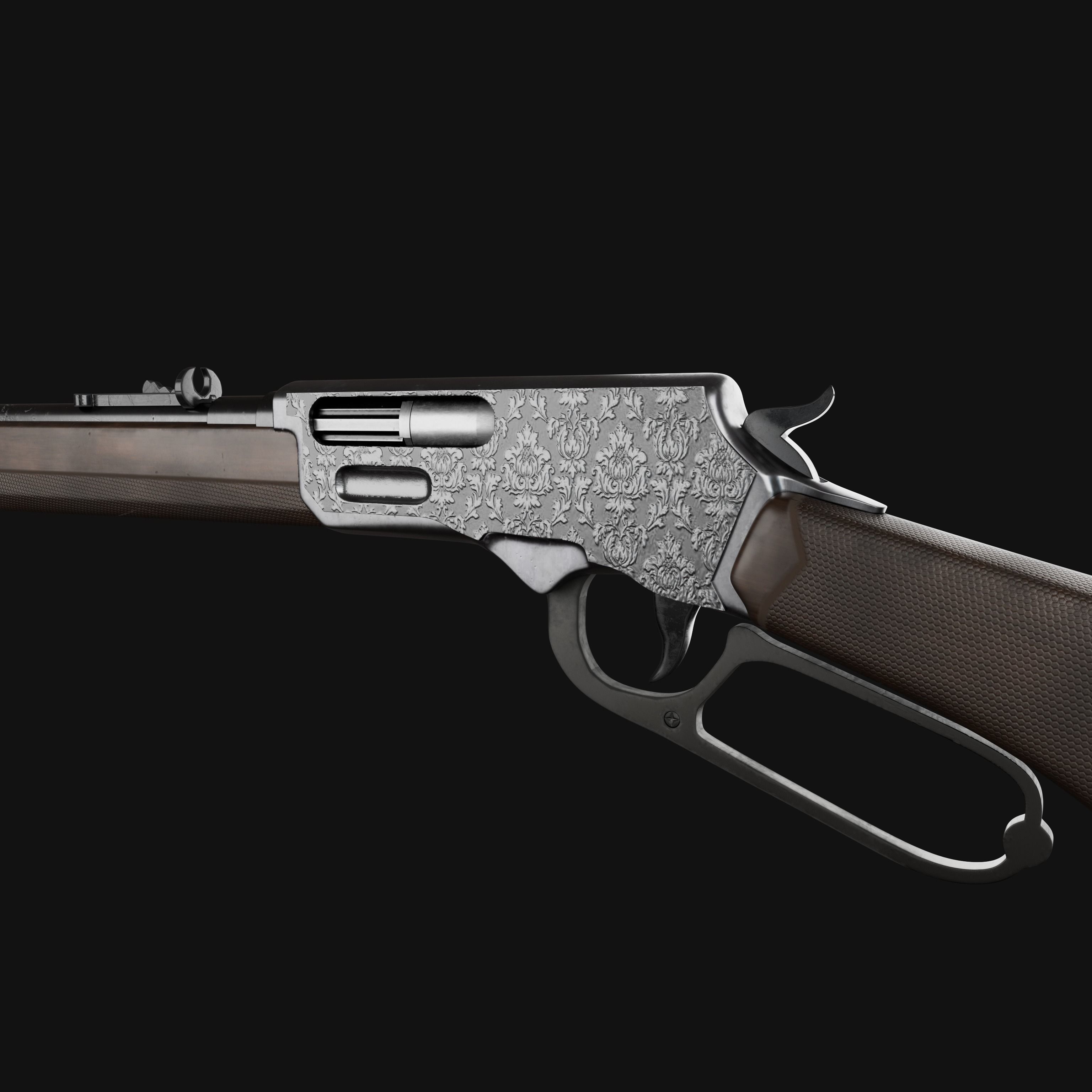 3D model Lever Action Rifle VR / AR / low-poly | CGTrader