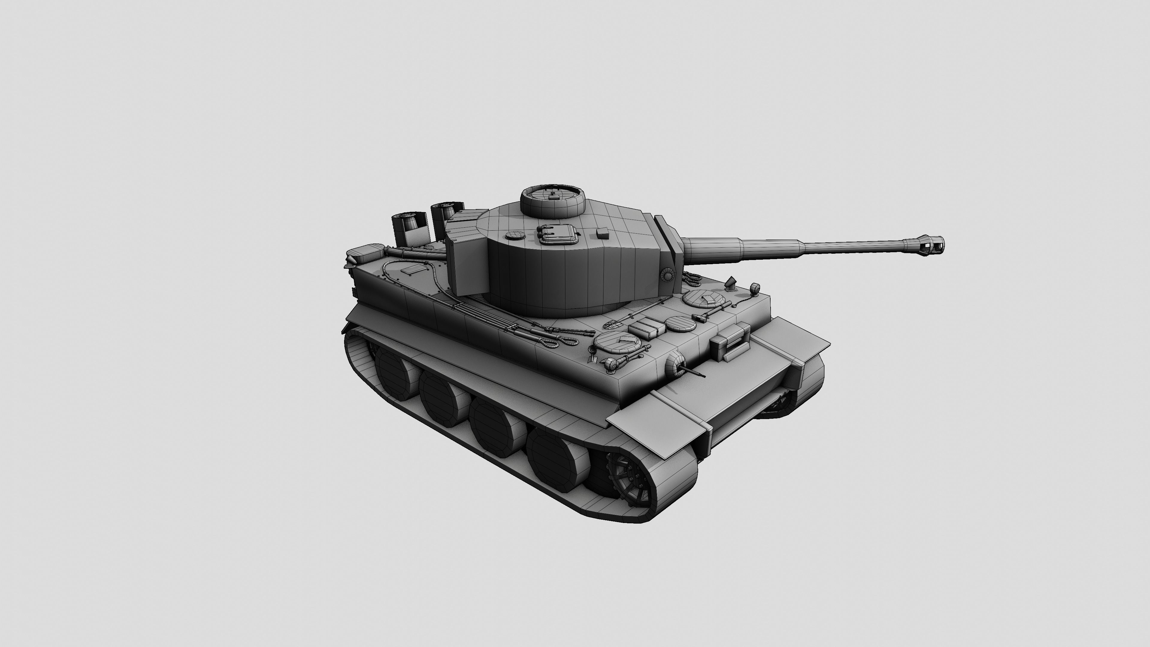 3D model Tiger 1 Game Ready VR / AR / low-poly | CGTrader