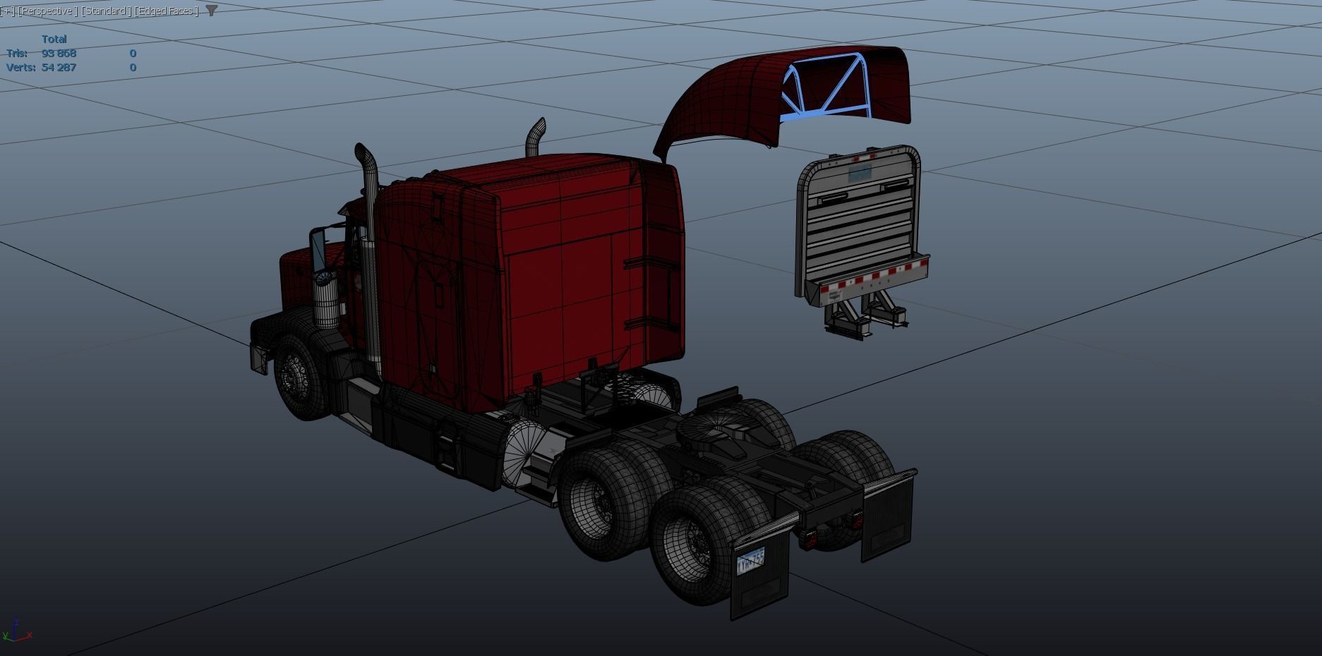 3D model Peterbilt 377 VR / AR / low-poly | CGTrader