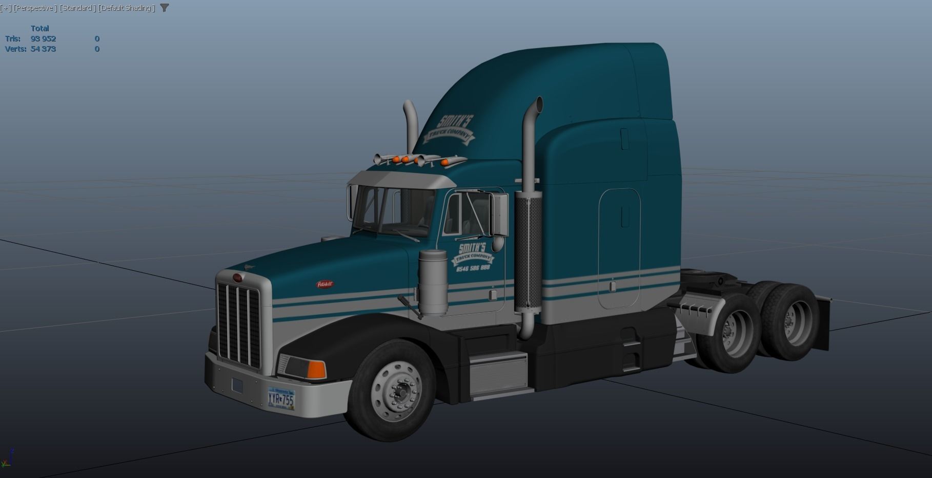 3D model Peterbilt 377 VR / AR / low-poly | CGTrader