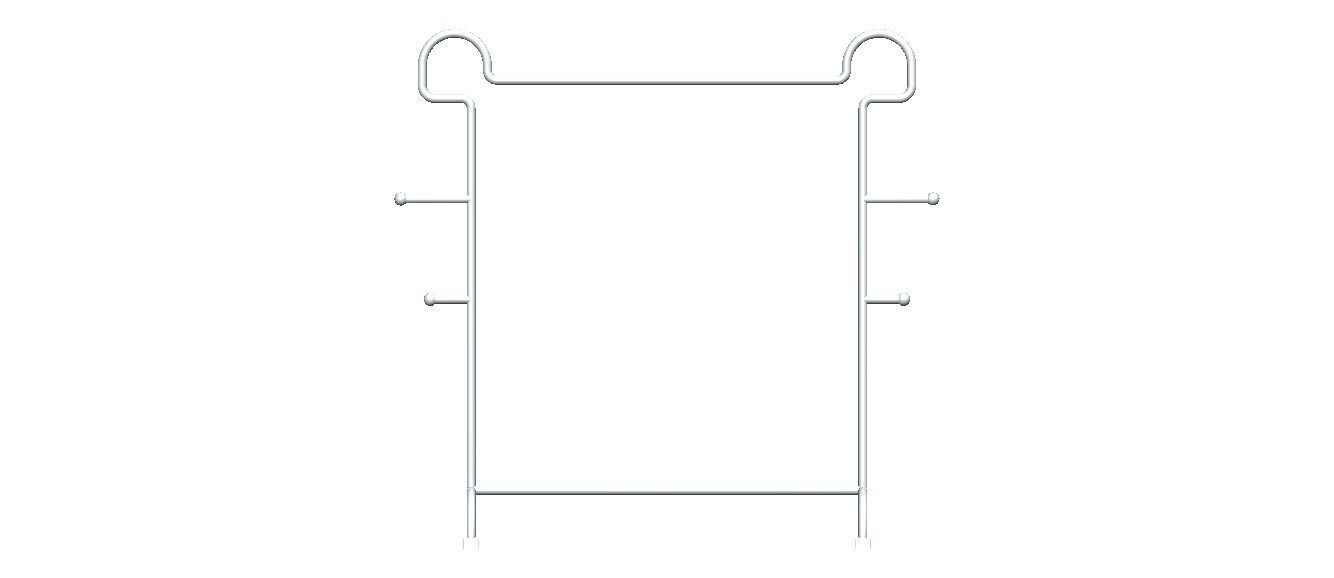 Stainless Steel Clothes Rack 3D model | CGTrader