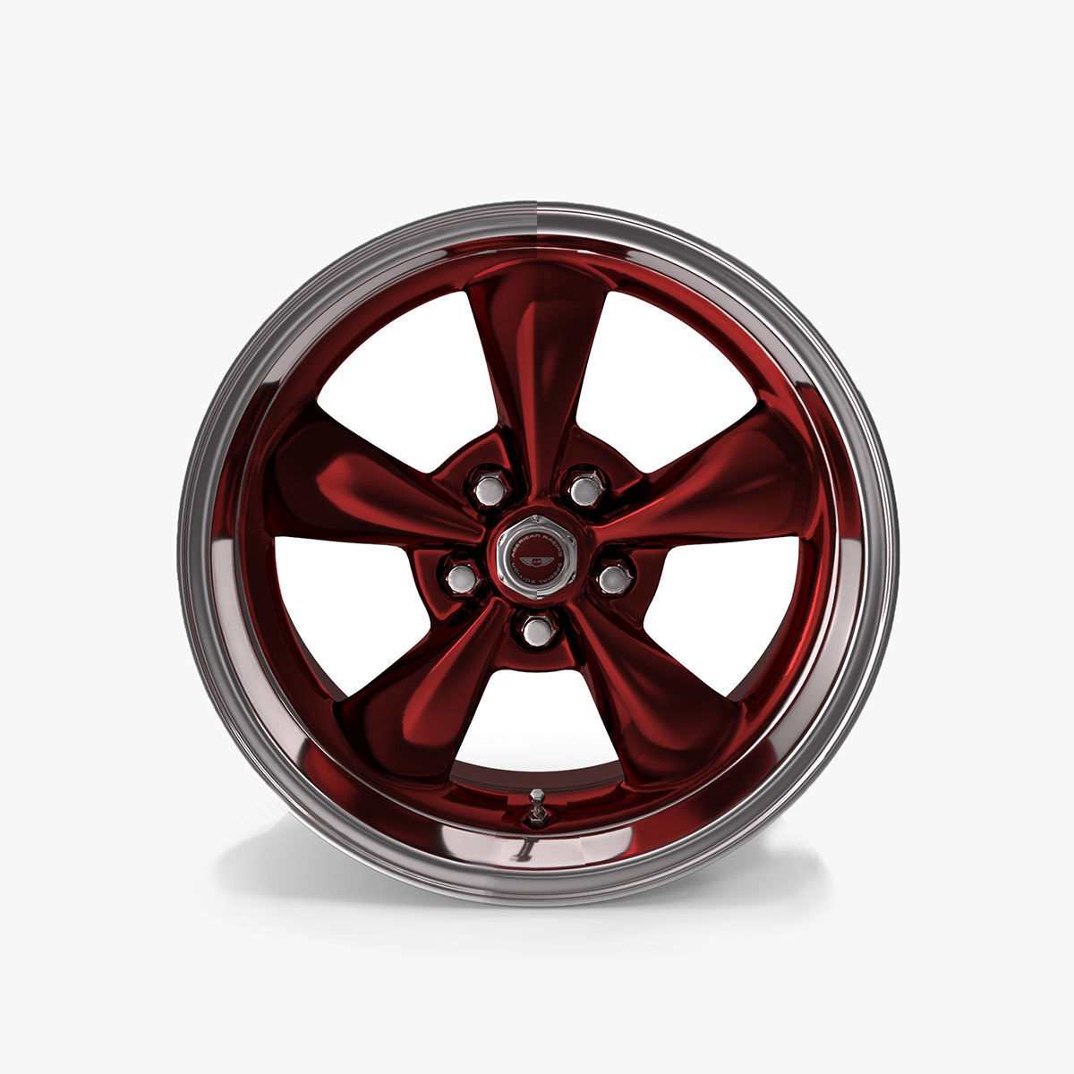 American Racing Torq Thrust M Wheel Red 17 3D model | CGTrader