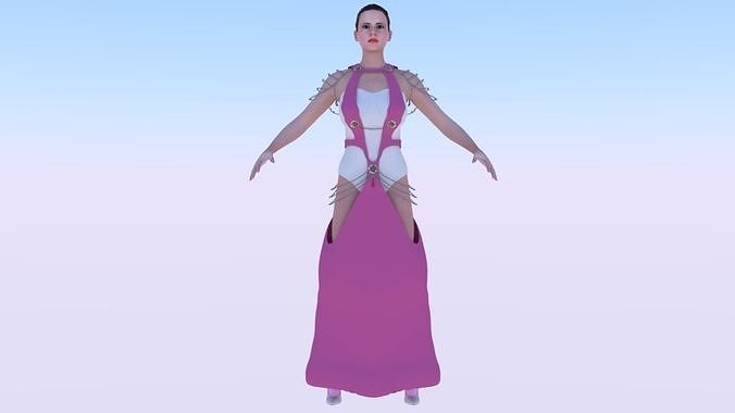3D model Woman in a Dress 059 VR / AR / low-poly | CGTrader