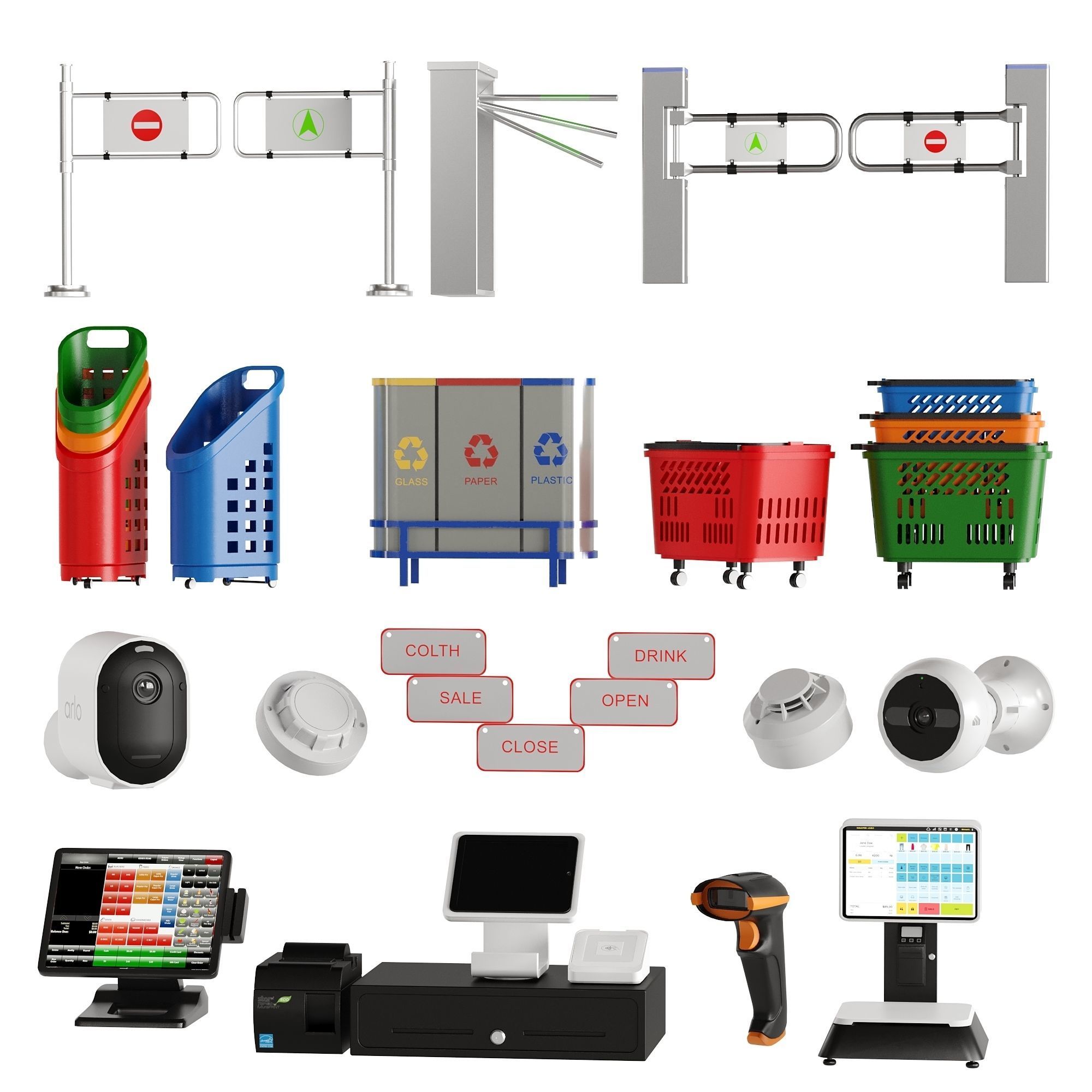 3D model Store Environment Set VR / AR / low-poly | CGTrader