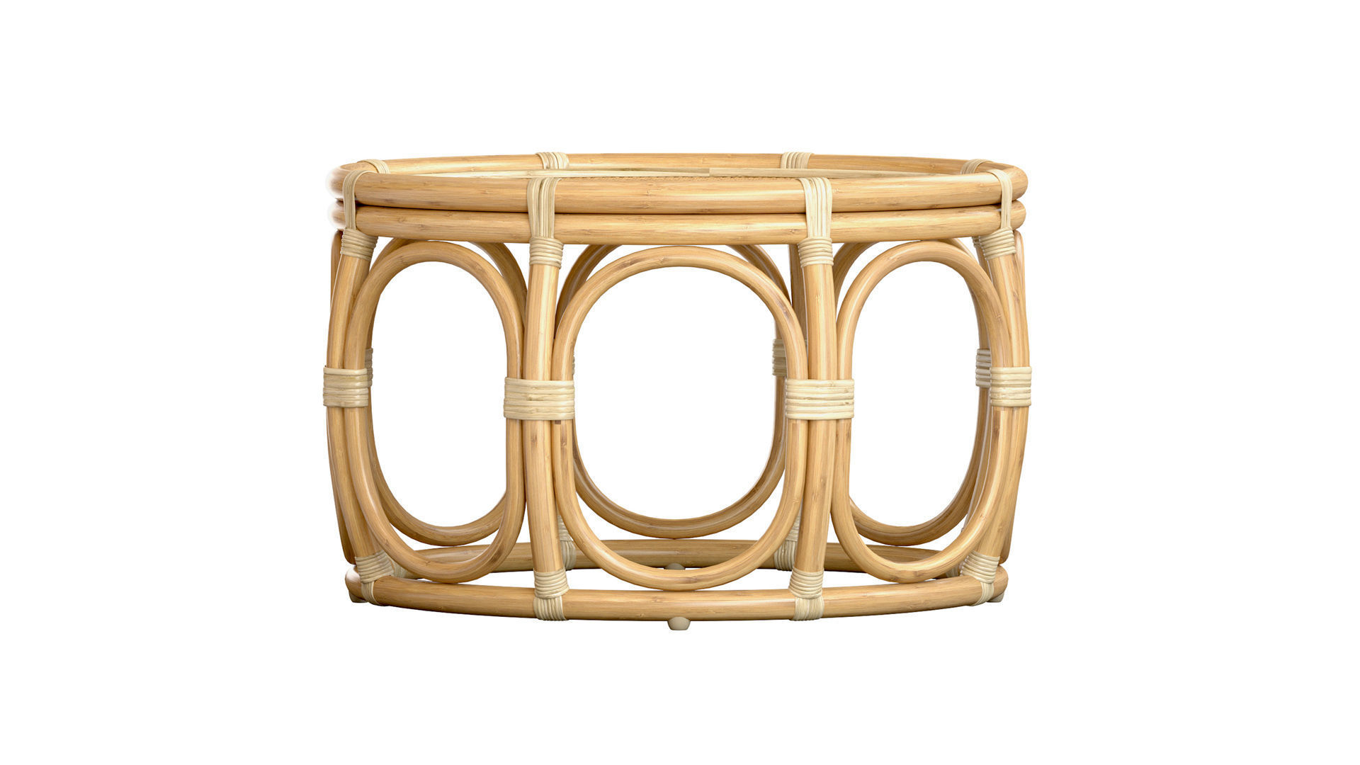 Ter Round Wicker rattan bamboo table 3D model | CGTrader