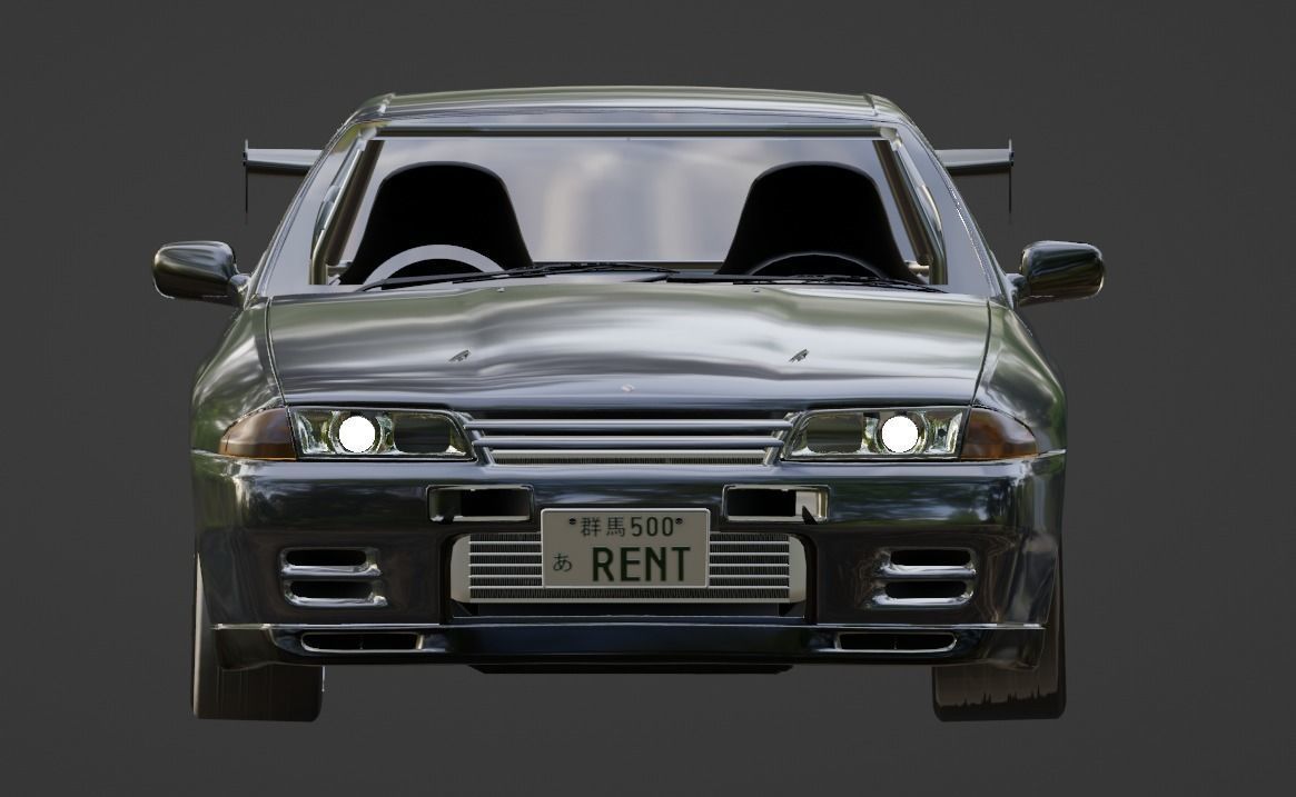 nissan skyline gt-r r32 shinigami from initial D 3D model | CGTrader