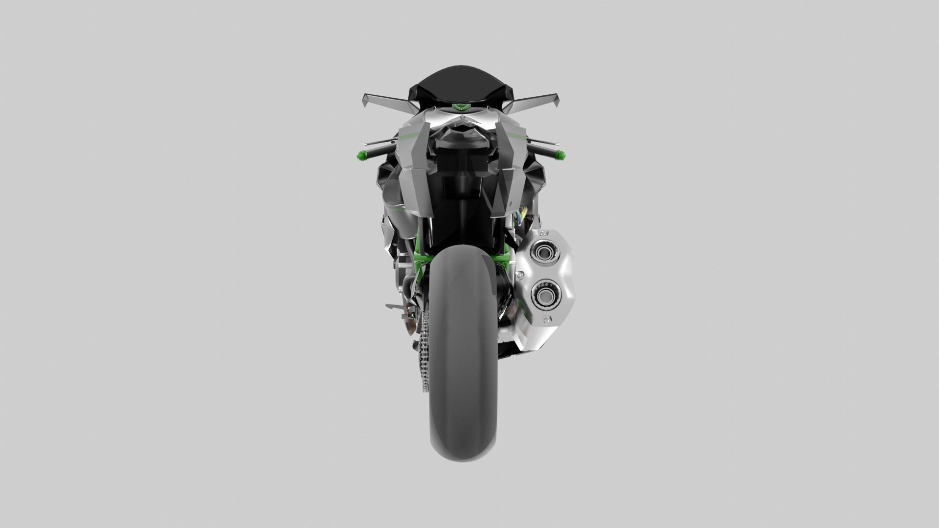 Kawasaki Ninja H2R - Supersport Racing Motorcycle 3D model | CGTrader