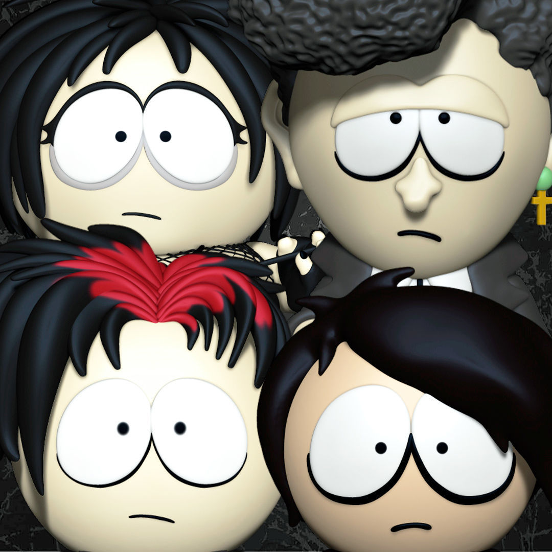 GOTH KIDS - SOUTH PARK 3D PRINT FIGURINES 3D model 3D printable | CGTrader
