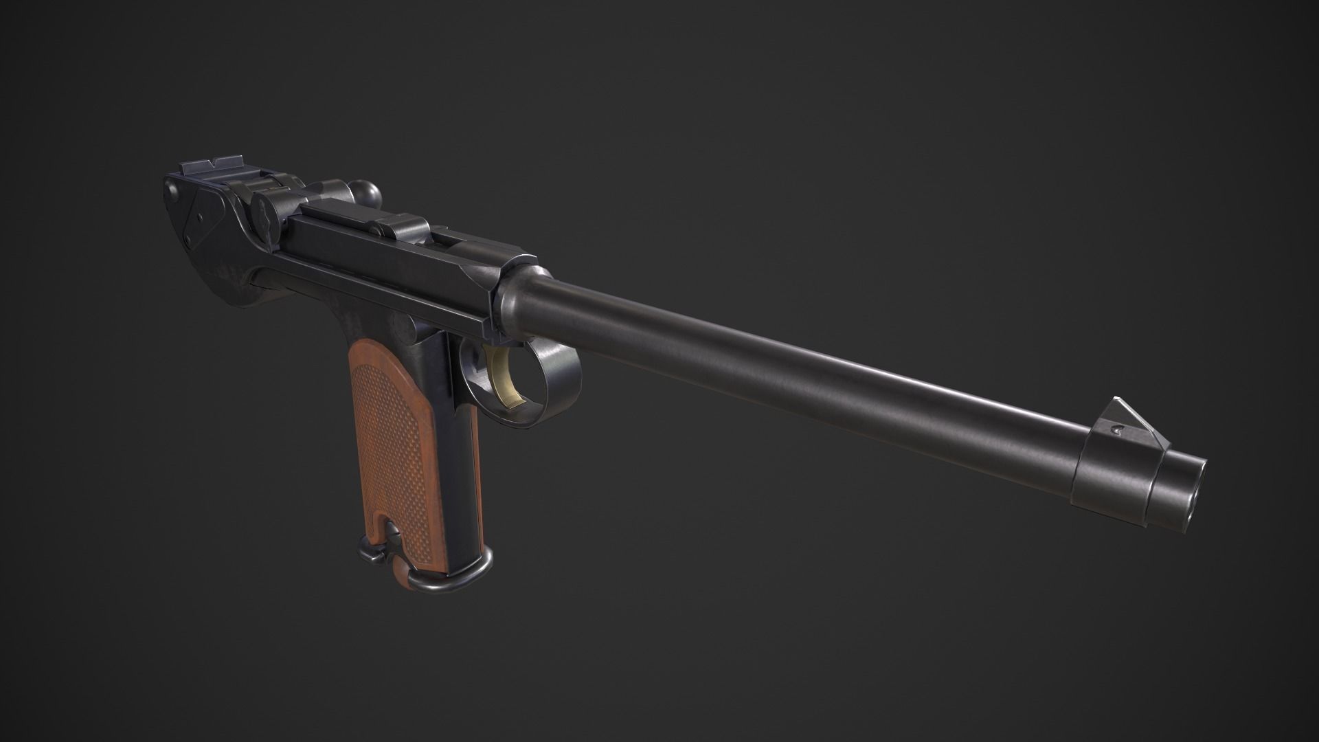 3D model Borchardt C93 Pistol VR / AR / low-poly | CGTrader