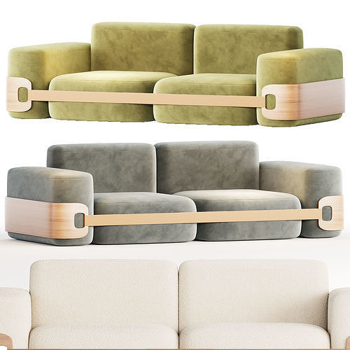 Burger 2 seat sofa 3D model | CGTrader