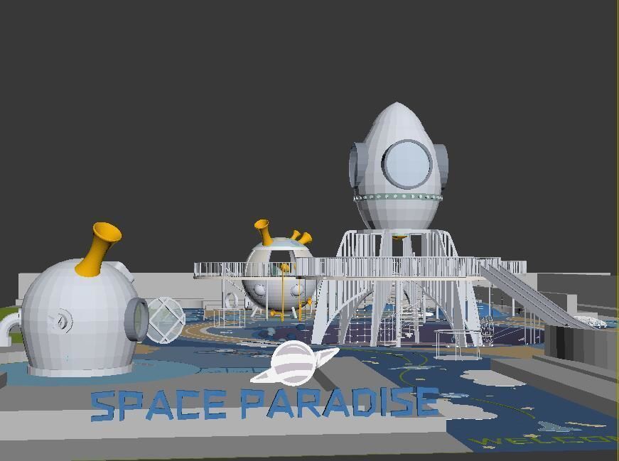 Space Base Playground 3D model | CGTrader