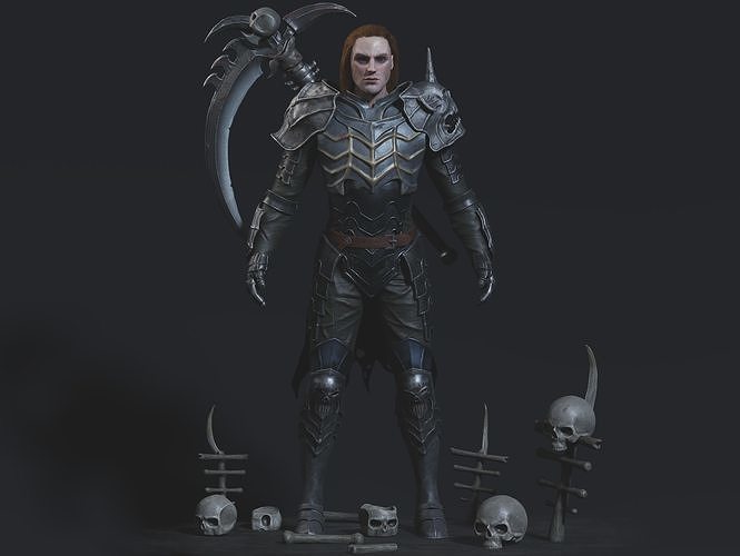 3D model Necromancer Realistic Low Poly Model VR / AR / low-poly | CGTrader