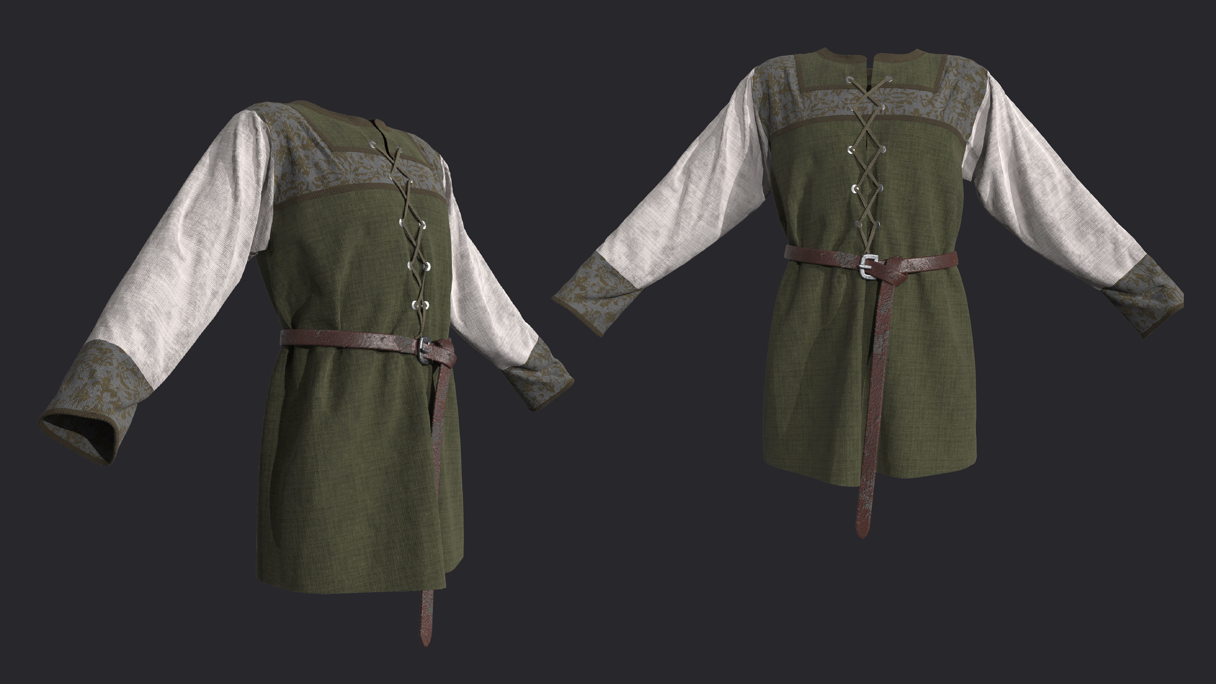 3d viking tunic medieval clothes 3D model | CGTrader
