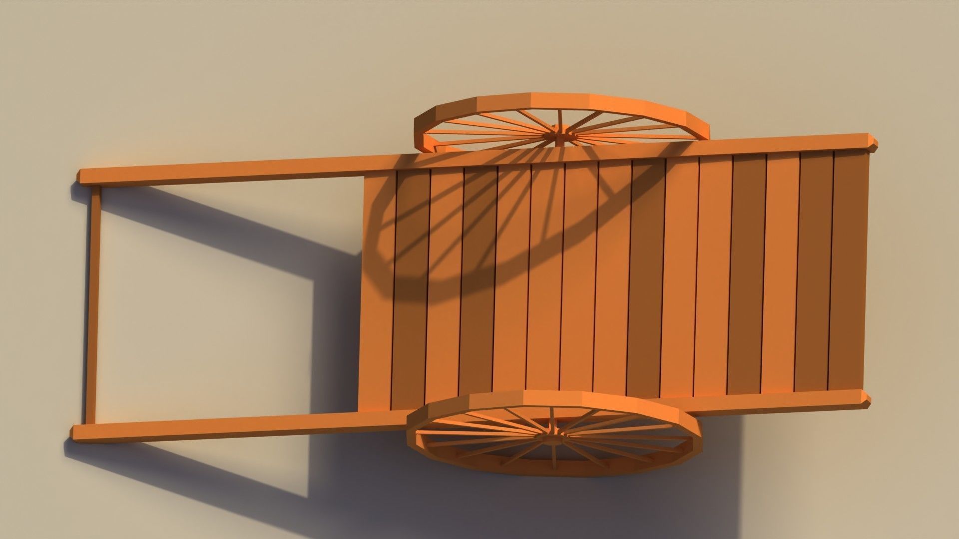 3D model Low Poly Wooden Cart VR / AR / low-poly | CGTrader