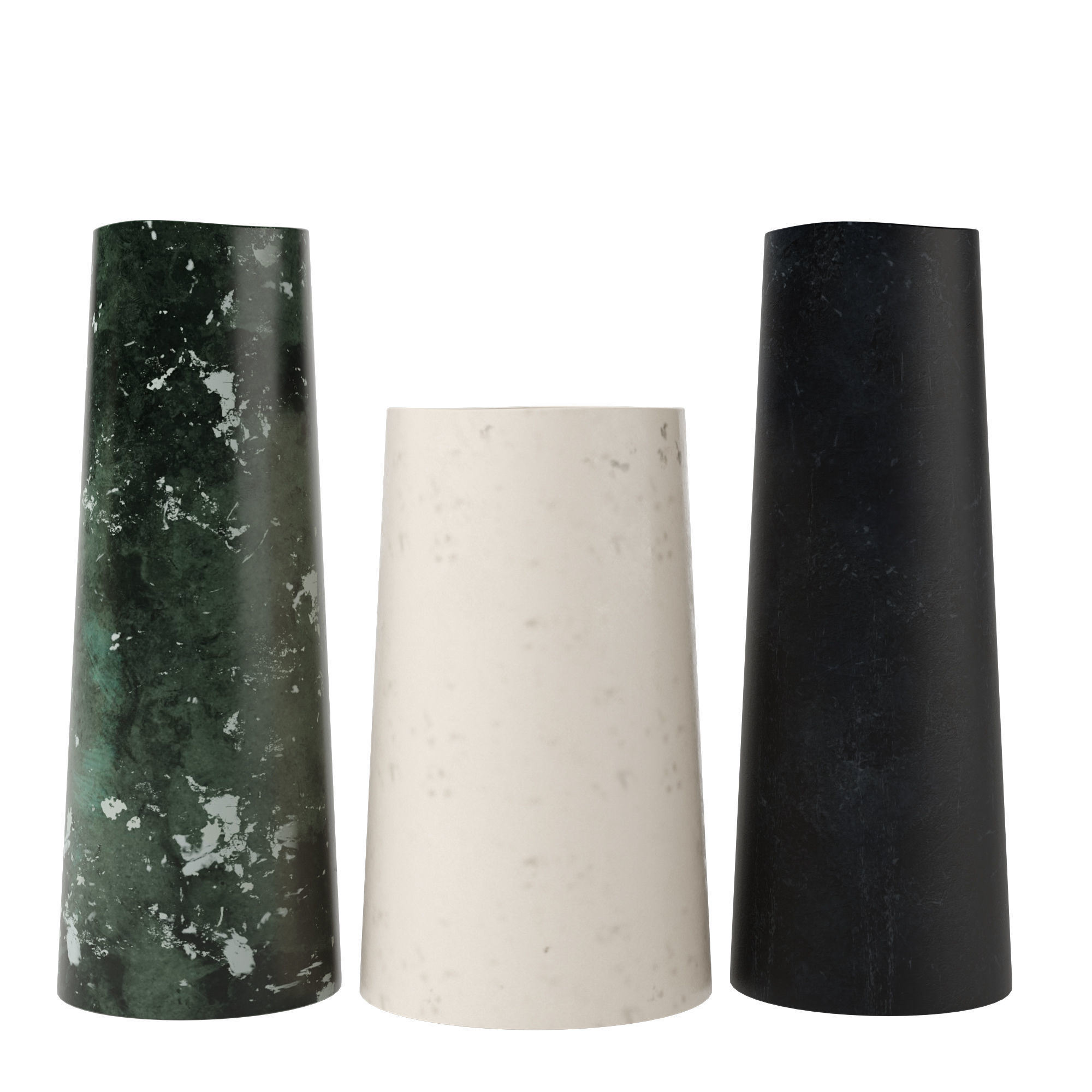 Foundations Marble Cylinder Vases 3D model | CGTrader