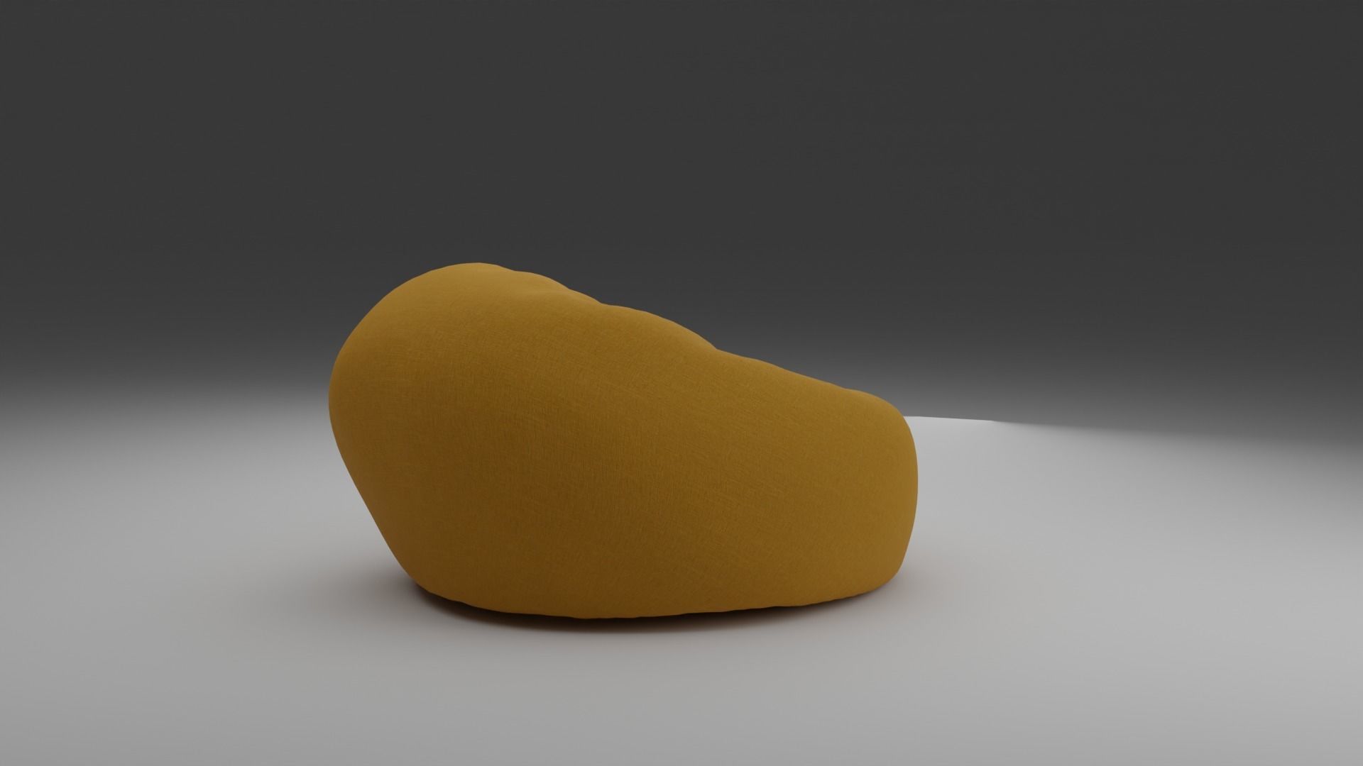 Yellow Bean Bag 3D model | CGTrader