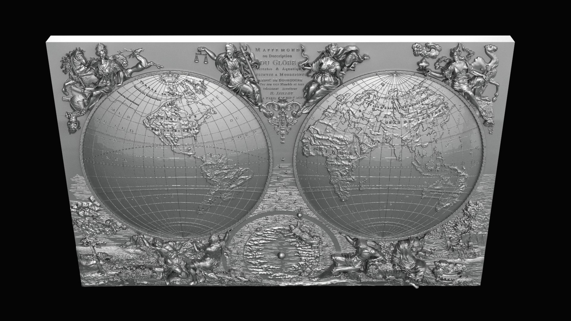 MAPPE MONDE 3D model 3D printable | CGTrader