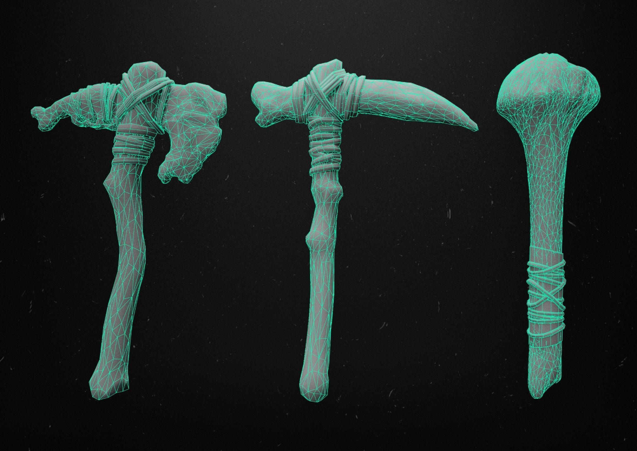3D model Club Melle Weapons VR / AR / low-poly | CGTrader