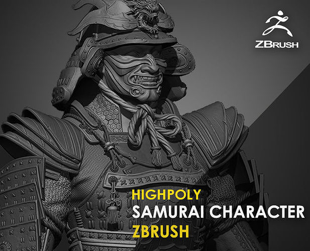 Highpoly Samurai Character Sculpted in Zbrush 2019 Highpoly 3D model ...