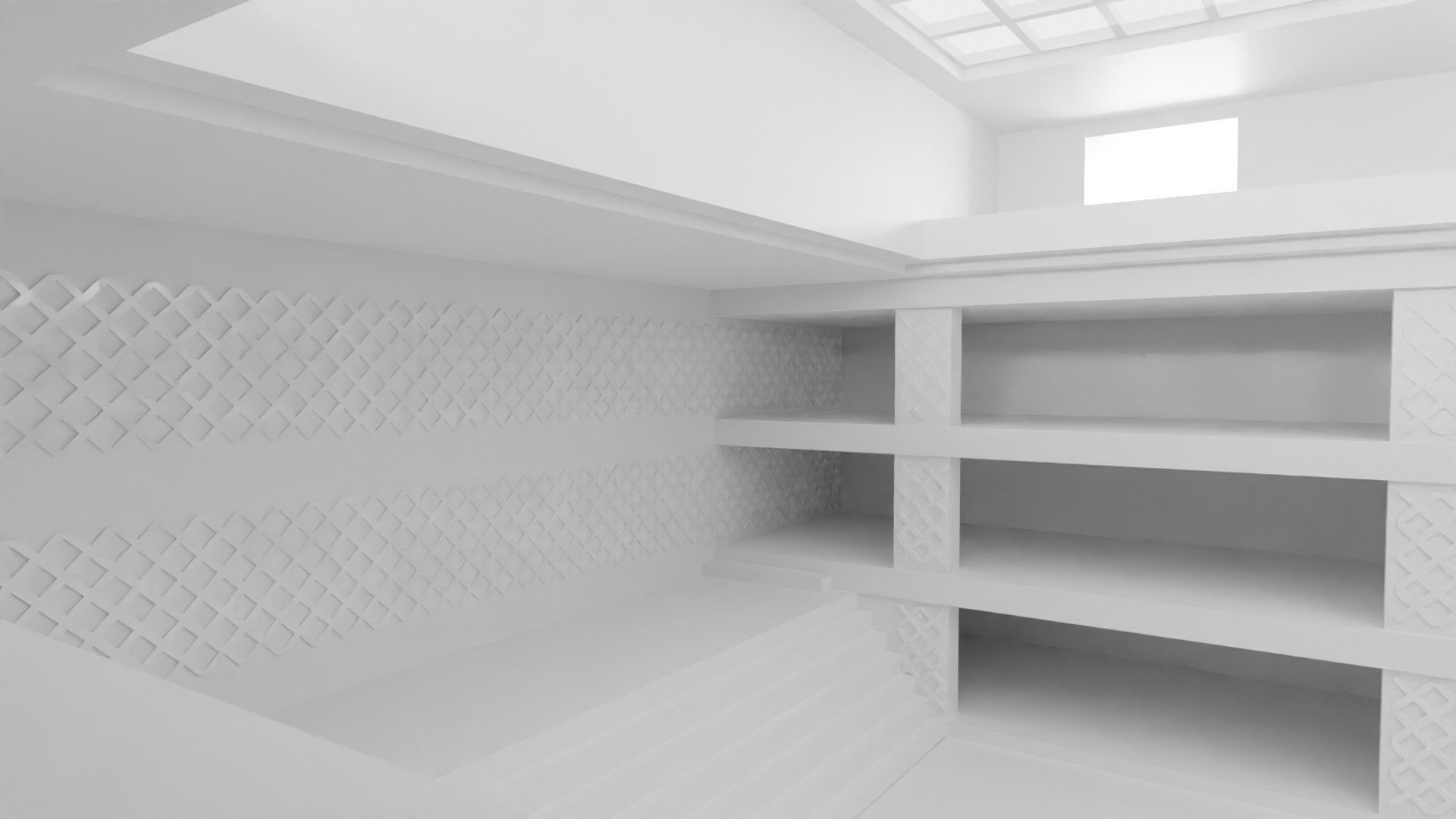 3D Model Collection Concept space interior empty rooms VR / AR / low ...