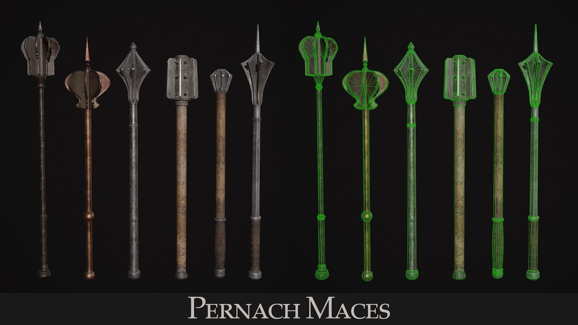 3D model Medieval Weapon - Maces VR / AR / low-poly | CGTrader