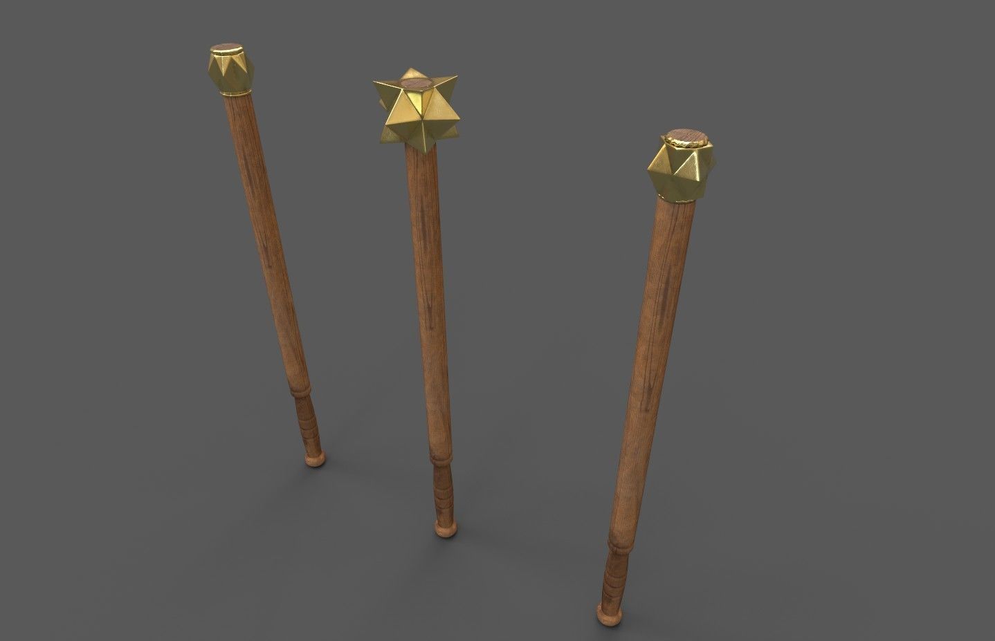 3D model Realistic medieval brass maces 11 to 14th century VR / AR / low-poly | CGTrader