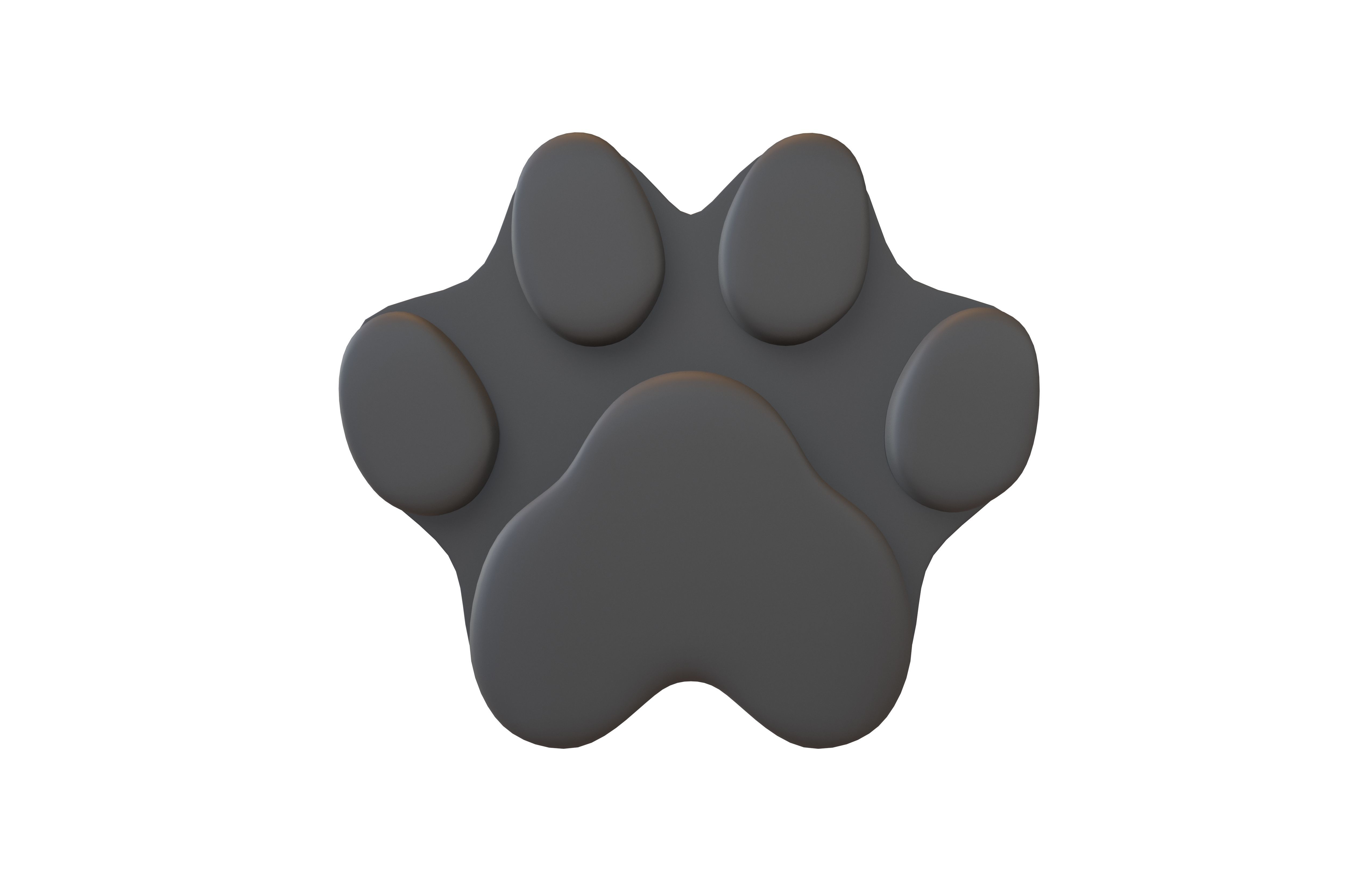 3D model Dog Paw Print v2 001 VR / AR / low-poly | CGTrader