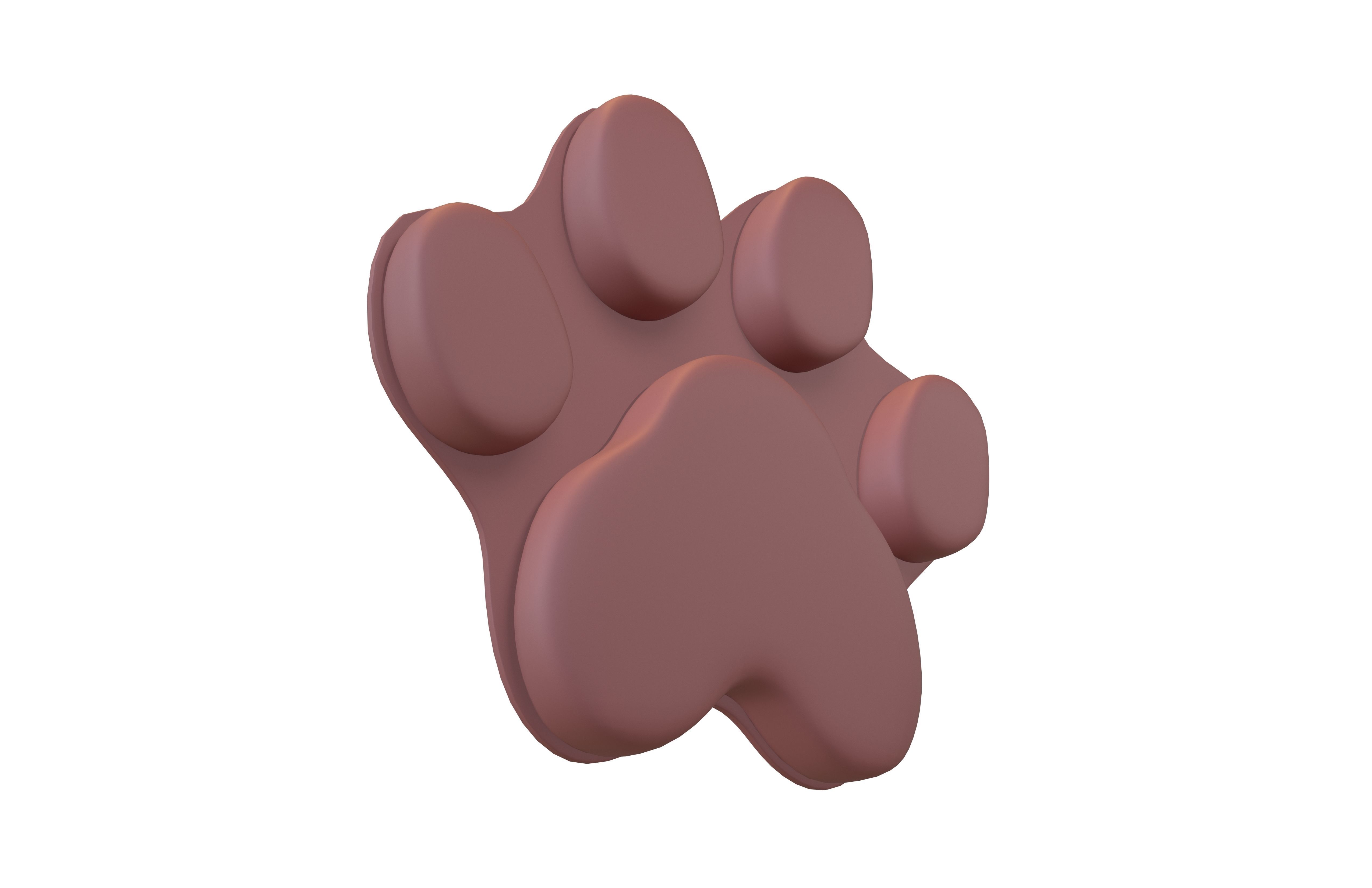 3D model Dog Paw Print v2 002 VR / AR / low-poly | CGTrader