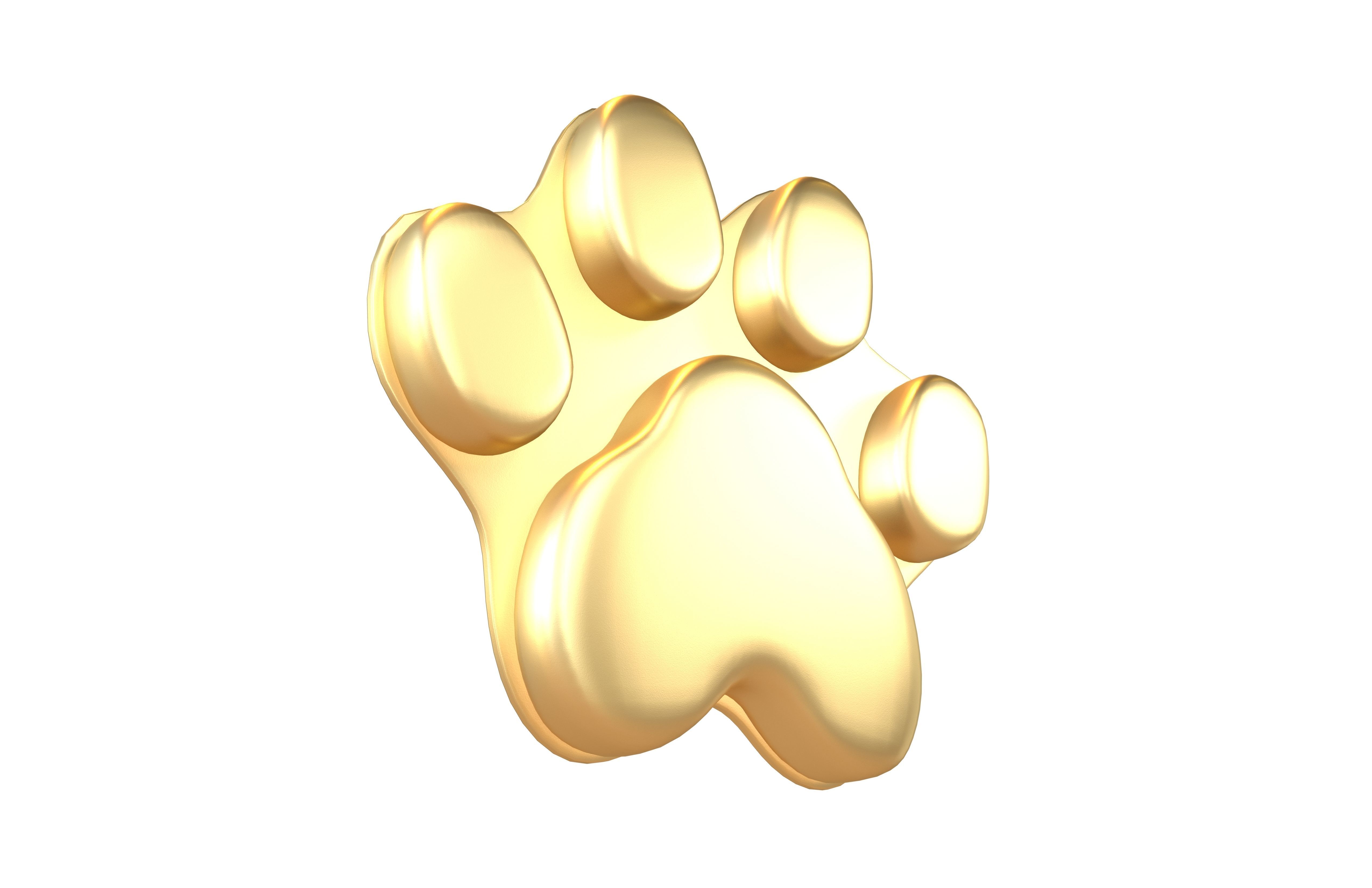 3D model Dog Paw Print v2 003 VR / AR / low-poly | CGTrader