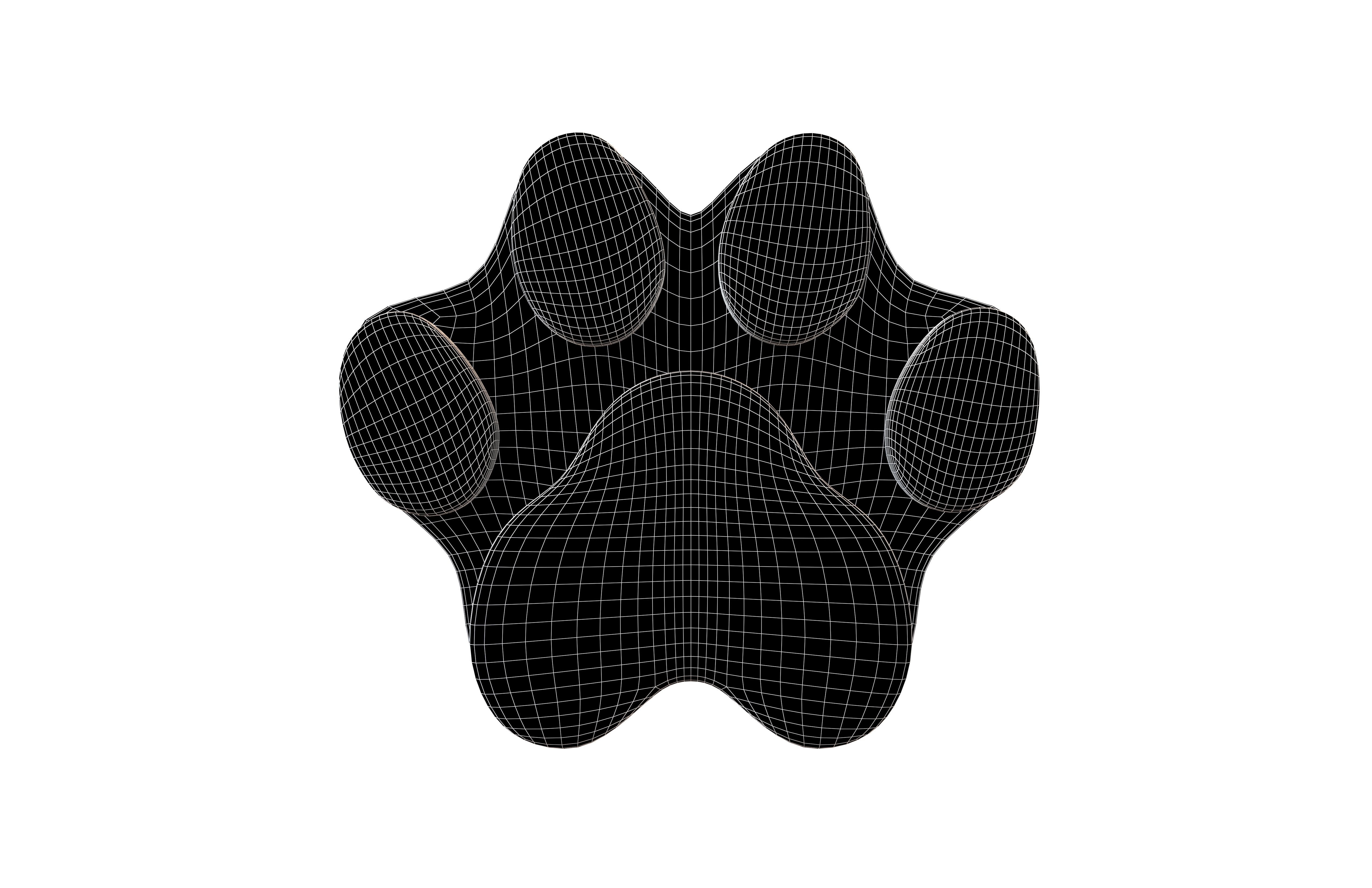 3D model Dog Paw Print v2 005 VR / AR / low-poly | CGTrader