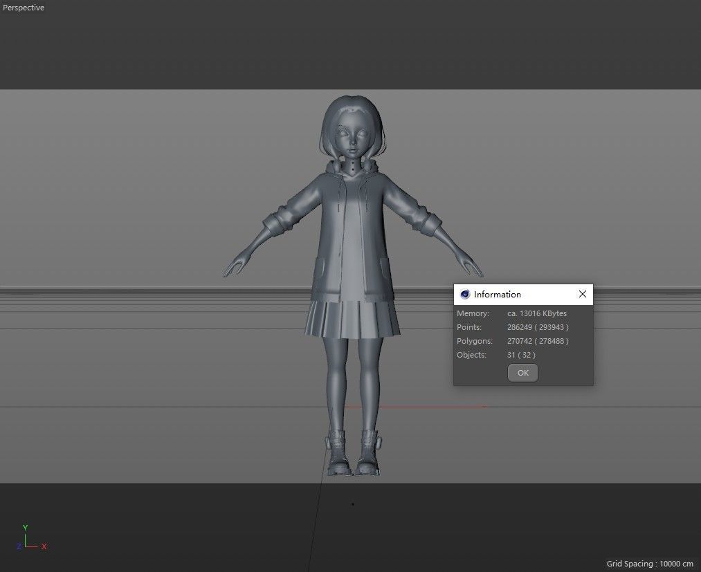 Cartoon Girl Child Goddess Beautiful Girl IP c4d 3D model | CGTrader