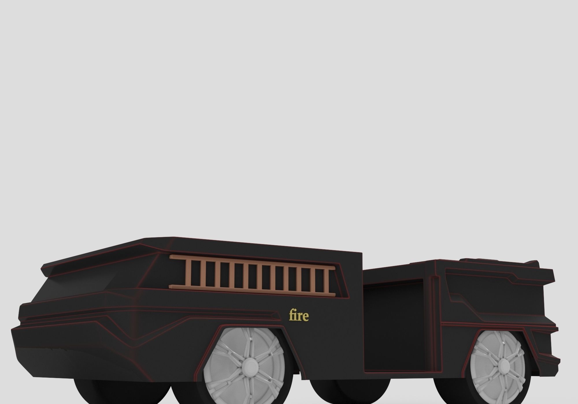 ride on car fire truck design 3D model | CGTrader