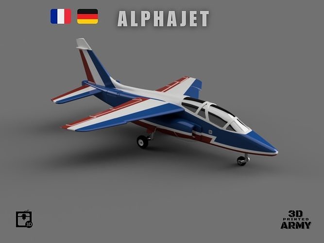 Dassault Dornier Alphajet E 1-44e scale - STL files 3D model 3D ...